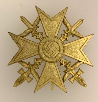 Spanish Cross in Gold with Swords.