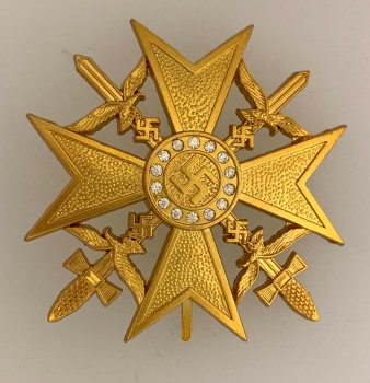 Spanish Cross in Gold with Diamonds.