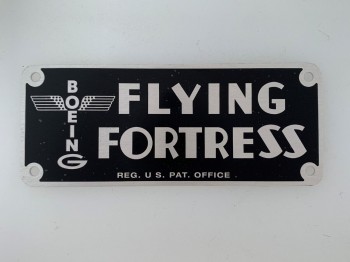 WWII USAF B-17 Flying Fortress Bomber Instrument Panel Plate
